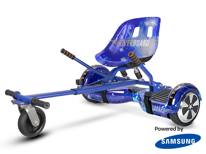 Fly Plus Blue Galaxy Hoverboard With Blue Galaxy Suspension Hoverkart ...