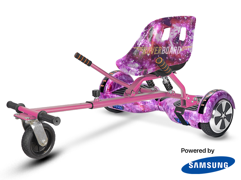 Fly Plus Pink Galaxy Hoverboard With Pink Galaxy Suspension HoverKart ...